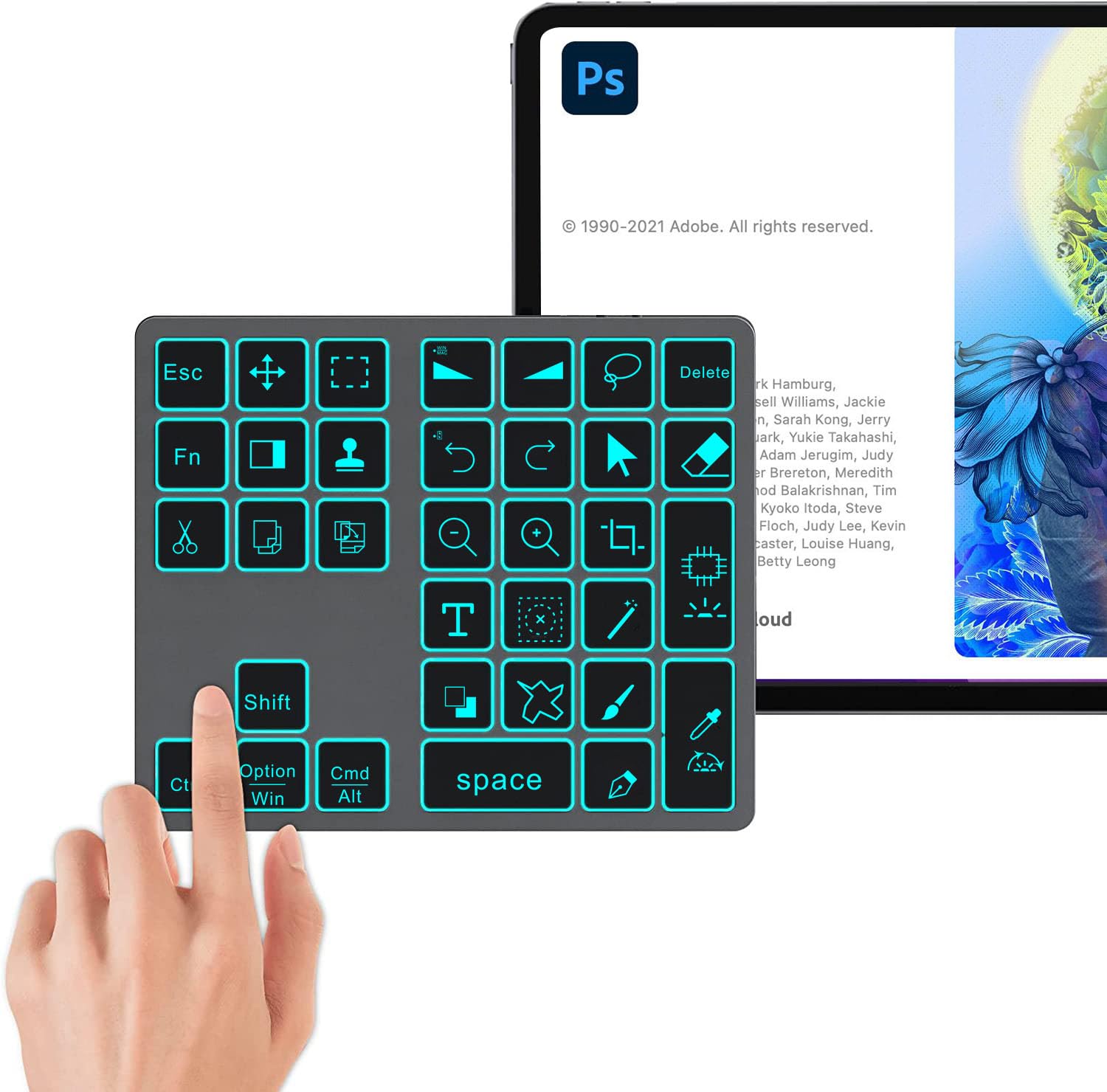 Bluetooth Shortcut Keyboard for Adobe Photoshop – Lavender Vibes