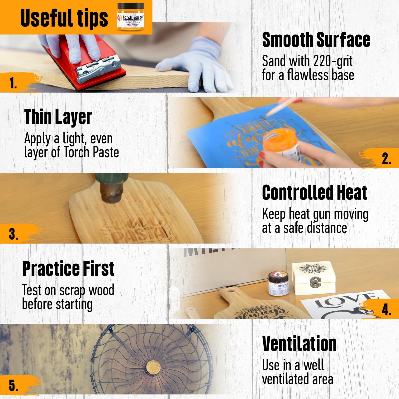 Torch Paste - The Original Wood Burning Paste | Made in USA | Heat Act ...